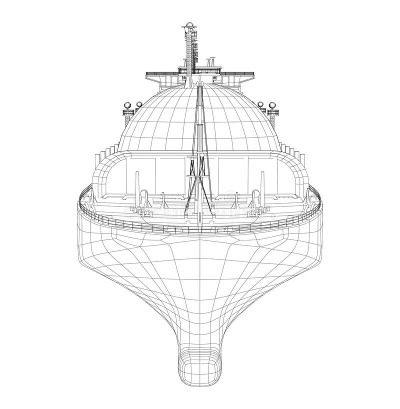 LPG Gas Transportation Lng Tanker Ship Vector Illustration Stock Vector ...