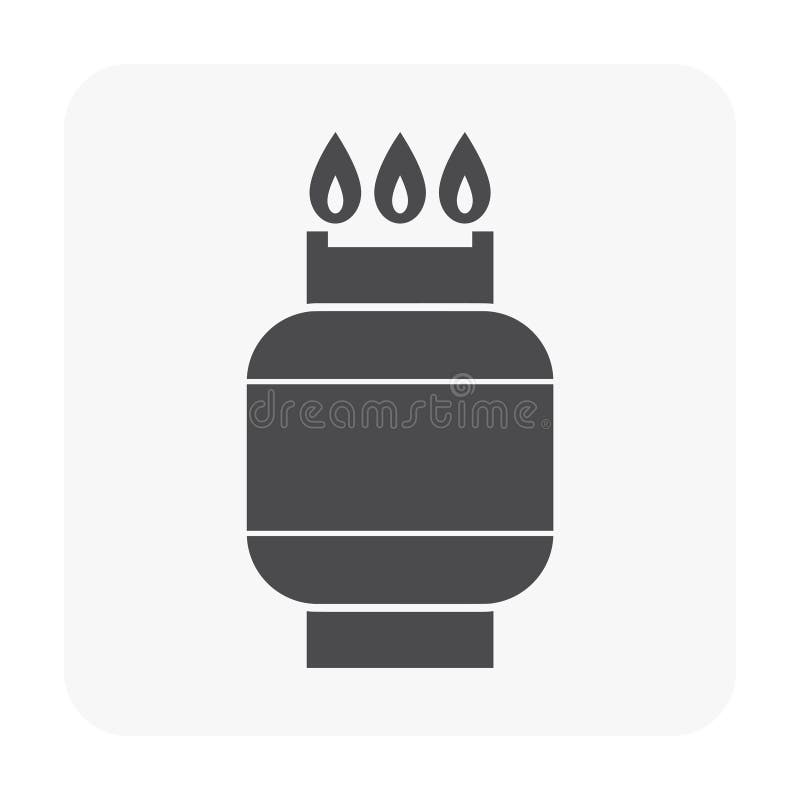 Lpg icon black stock vector. Illustration of white, canister - 171208742