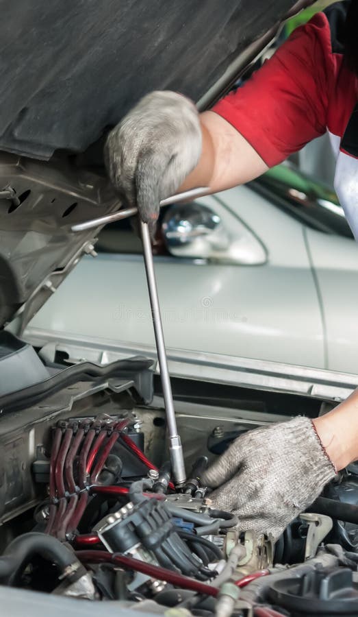 LPG Installed Car Maintenance Stock Photo - Image of garage ...