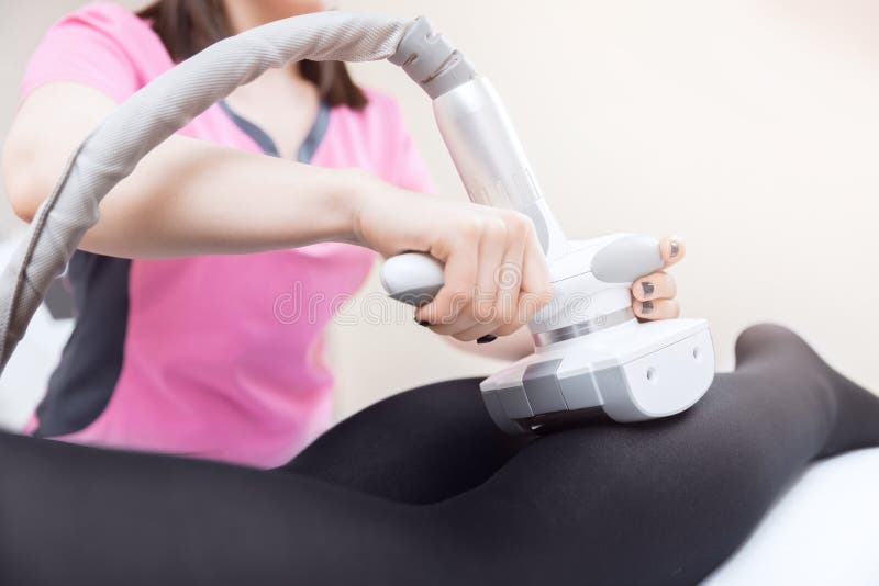 Lpg Machine Massage Procedure On Legs For Lifting Body Woman Getting