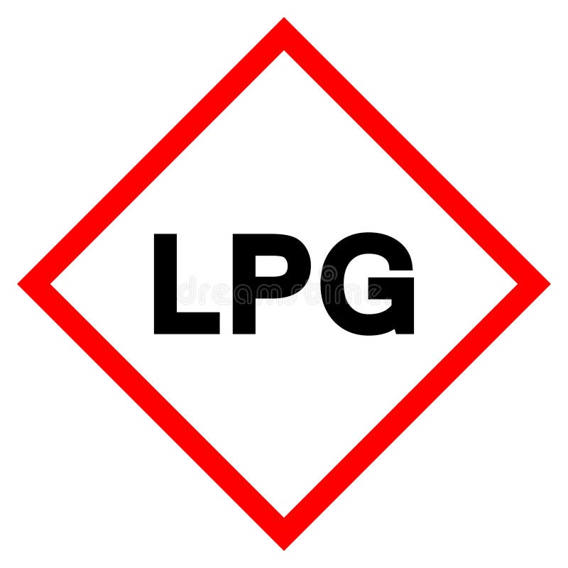 LPG Symbol Sign ,Vector Illustration, Isolate on White Background Label ...