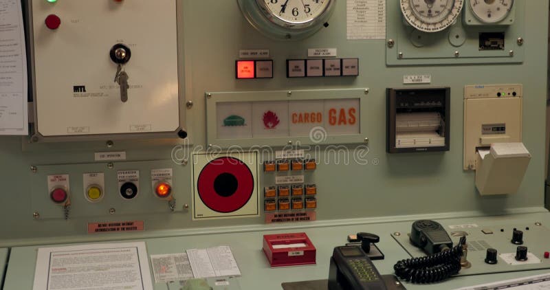 Control Panel of Engine Control Room Stock Video - Video of remote ...