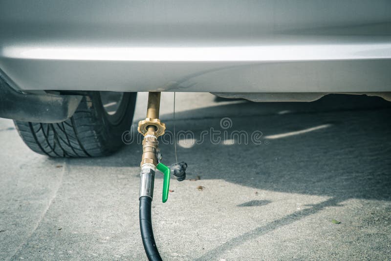 LPG Vehicle from Back Side, Alternative Fuel. Stock Photo - Image of ...
