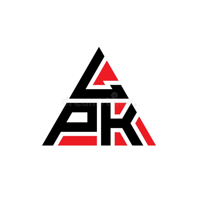 LPK Triangle Letter Logo Design with Triangle Shape. LPK Triangle Logo ...
