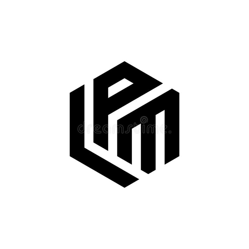 LPM Letter Monogram Initial Logo Design Template Vector Illustration ...