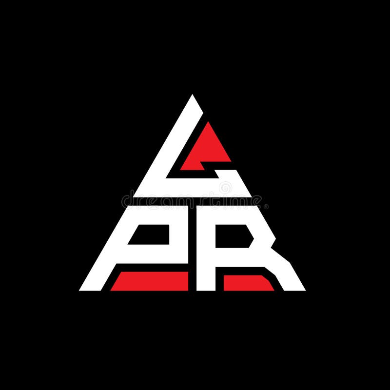 LPR Triangle Letter Logo Design with Triangle Shape. LPR Triangle Logo ...