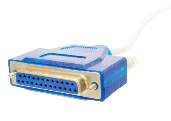 LPT - printer cable stock photo. Image of connector, data - 6743488