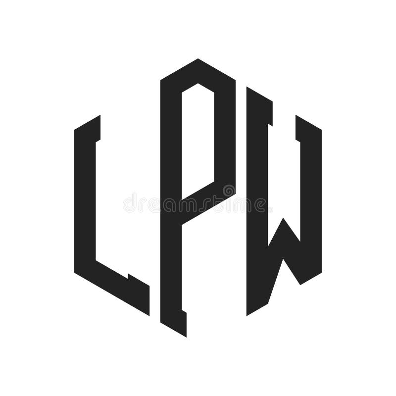 LPW Logo Design. Initial Letter LPW Monogram Logo Using Hexagon Shape ...