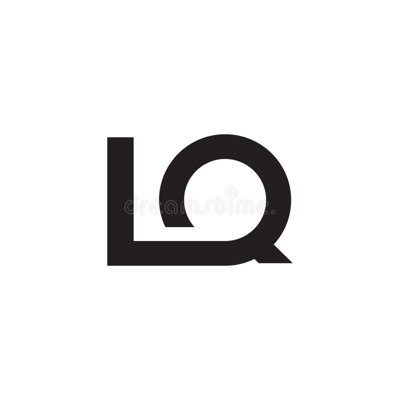 LQ L Q Dotted Letter Logo Design with Blue Background. Stock Vector ...