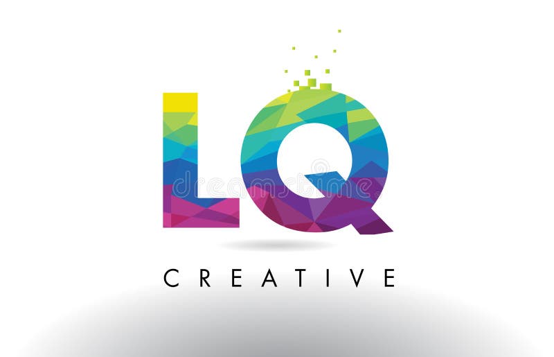 LQ L Q Colorful Letter Origami Triangles Design Vector. Stock Vector ...