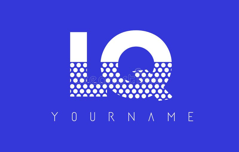 LQ L Q Dotted Letter Logo Design with Blue Background. Stock Vector ...
