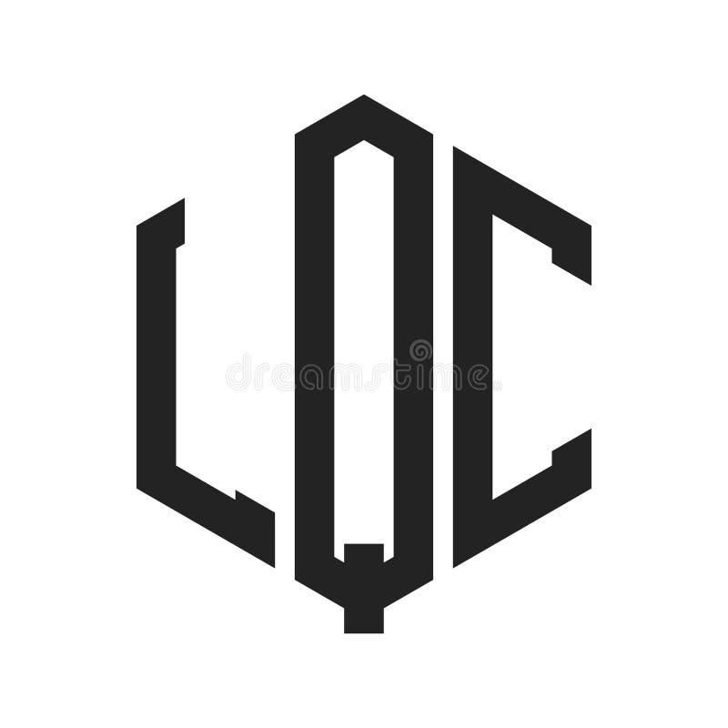 LQC Logo Design. Initial Letter LQC Monogram Logo Using Hexagon Shape ...