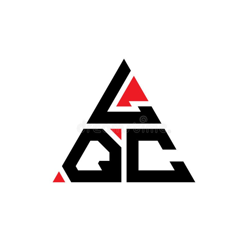 LQC Triangle Letter Logo Design with Triangle Shape. LQC Triangle Logo ...