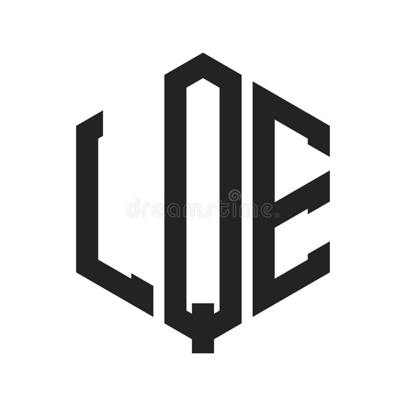 LQE Logo Design. Initial Letter LQE Monogram Logo Using Hexagon Shape ...