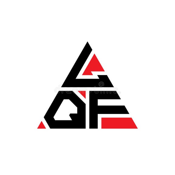 LQF Triangle Letter Logo Design with Triangle Shape. LQF Triangle Logo ...