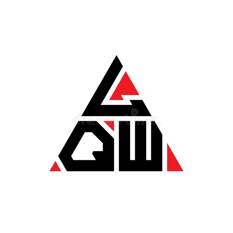 LQW Triangle Letter Logo Design with Triangle Shape. LQW Triangle Logo ...