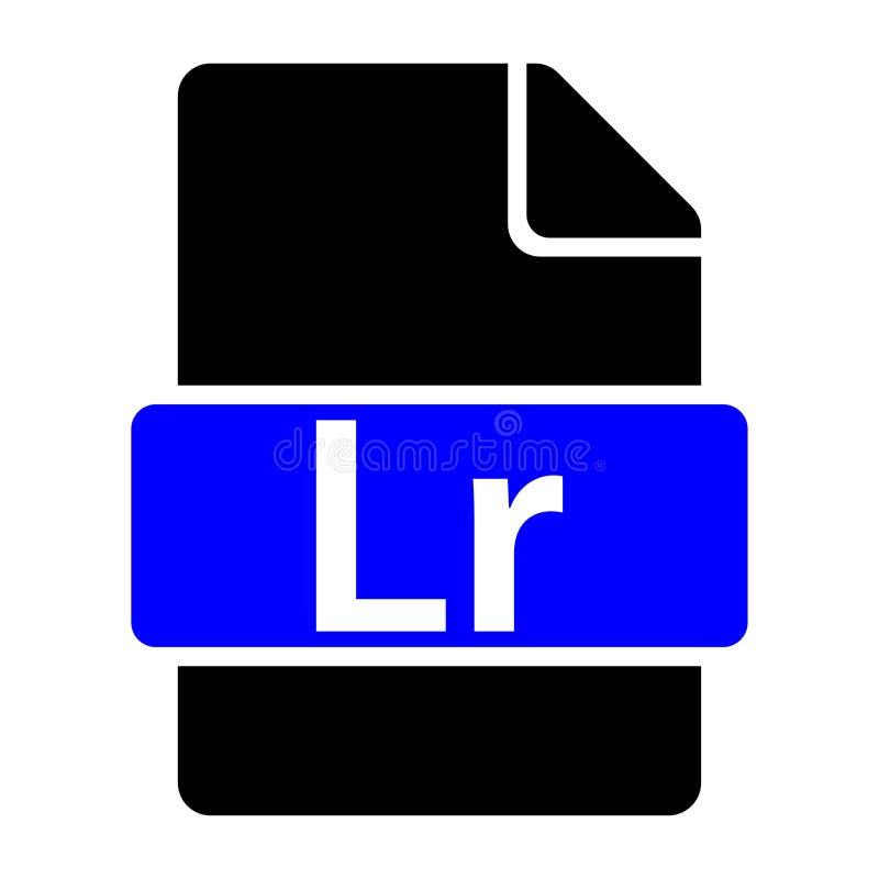 Lr File Format Icon stock vector. Illustration of design - 274593390