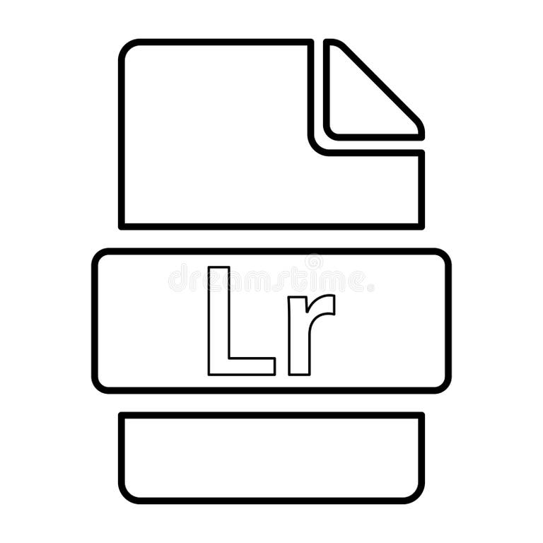 Lr File Format Icon stock vector. Illustration of vector - 286663133