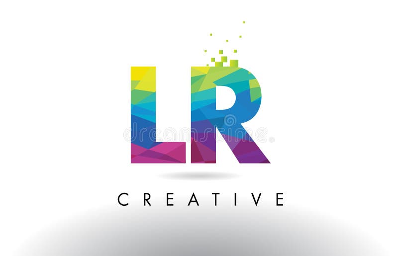 Lr L R Colorful Letter Origami Triangles Design Vector Stock Vector Illustration Of Trendy