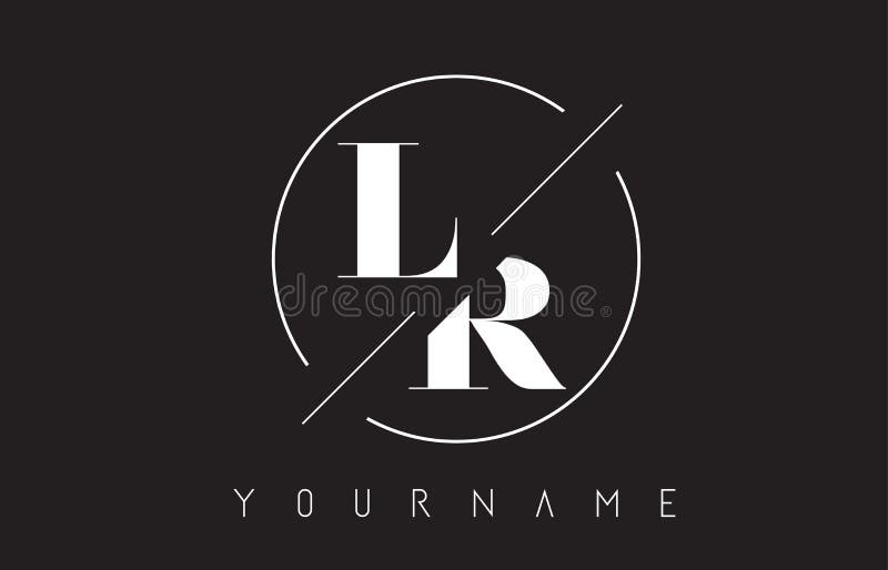 LR Letter Logo with Cutted and Intersected Design Stock Vector ...