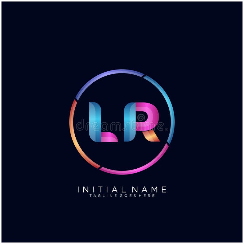 LR Letter Logo Icon Design Template Elements Stock Vector ...