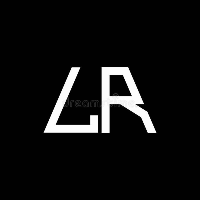 LR Logo Abstract Monogram Isolated on Black Background Stock Vector ...