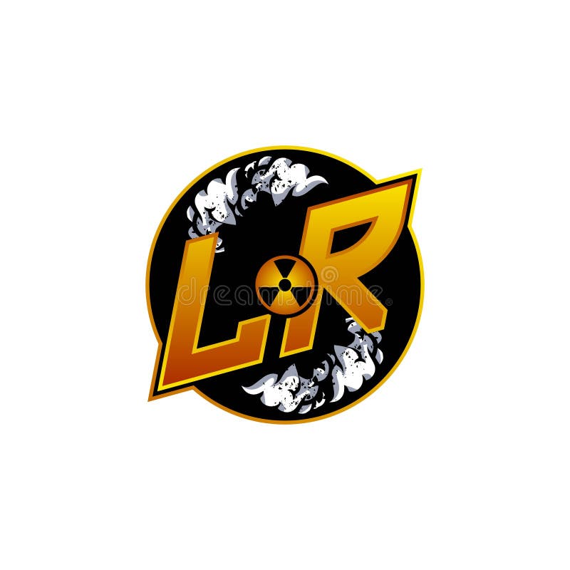 LR Logo Monogram ESport Gaming with Gas Shape Design Stock Vector ...