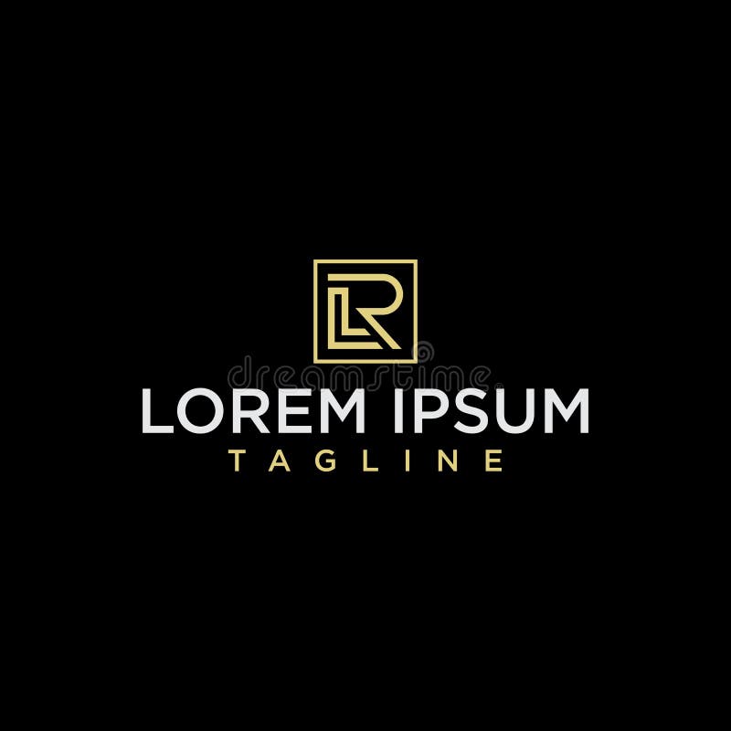 Lr or Rl Square Logo Design Stock Vector - Illustration of font, symbol ...