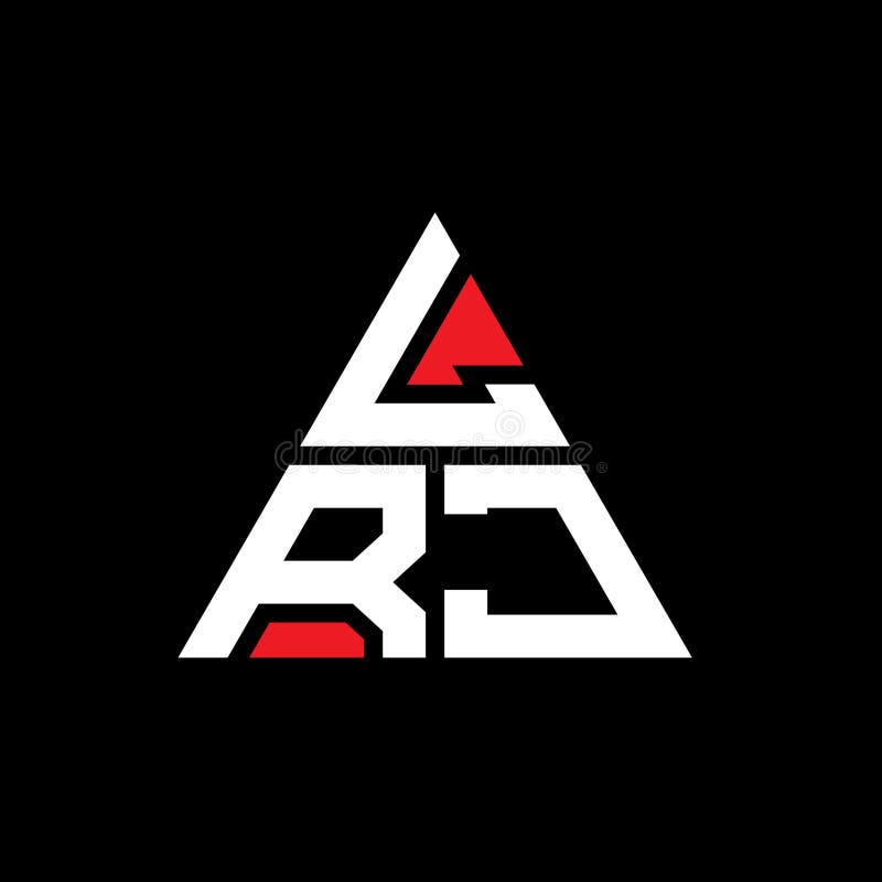 LRJ Triangle Letter Logo Design with Triangle Shape. LRJ Triangle Logo ...
