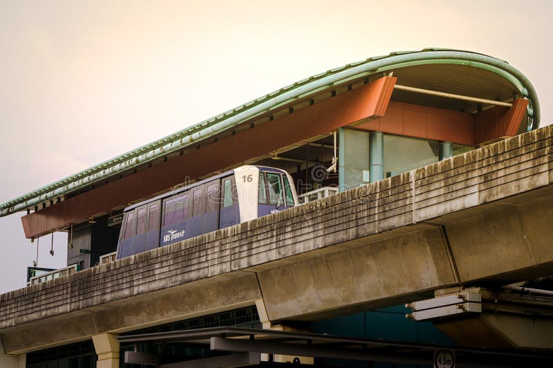 LRT Rail Station Public Transport in Singapore. Editorial Photography ...