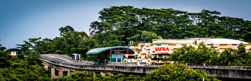 LRT Sam Kee Station and Safra Editorial Photography - Image of tree ...