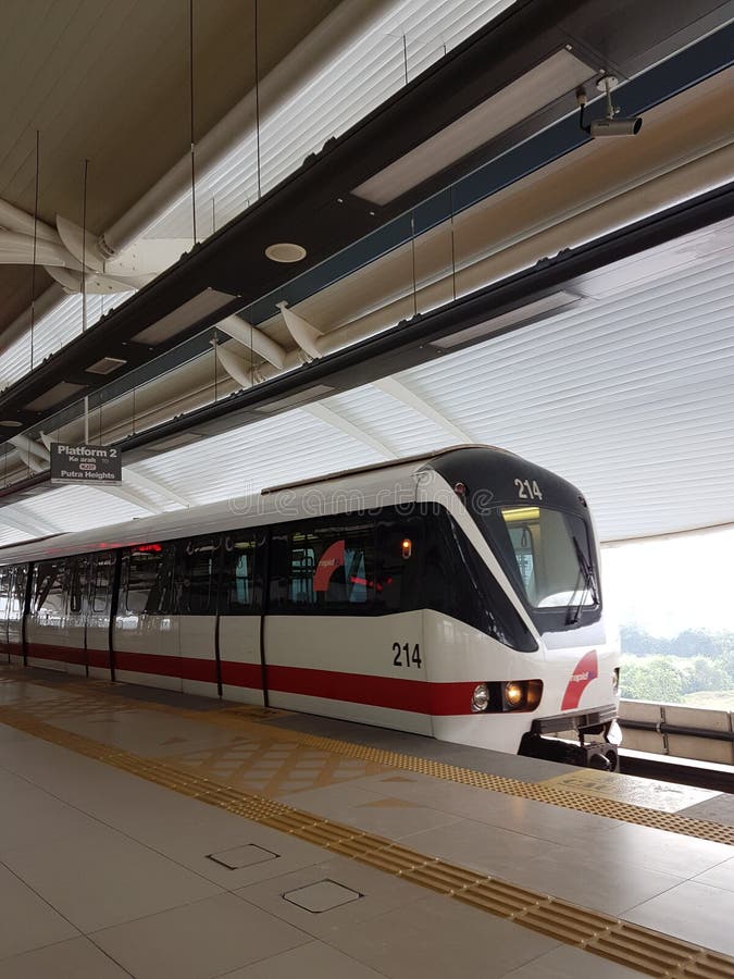 LRT train editorial image. Image of waiting, station - 74570505