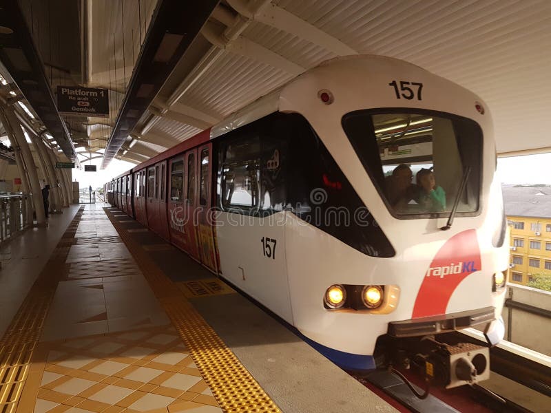 LRT Train editorial photo. Image of passenger, track - 75857801