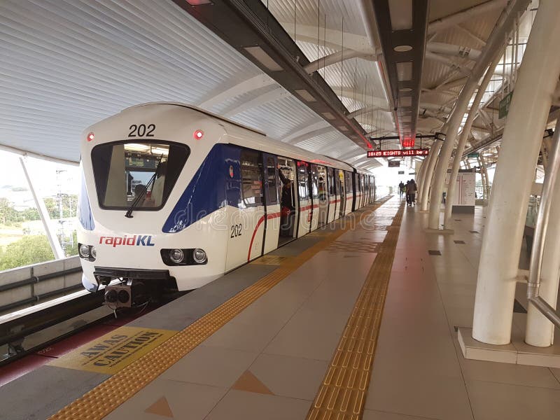 LRT Train at the Station editorial photography. Image of station - 76027677