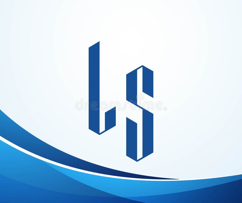 LS Alphabet Letter Logo Design Template Elements Stock Vector ...