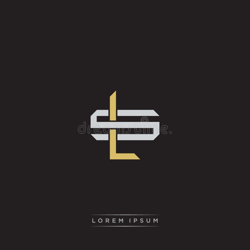 LS Initial Letter Overlapping Interlock Logo Monogram Line Art Style ...
