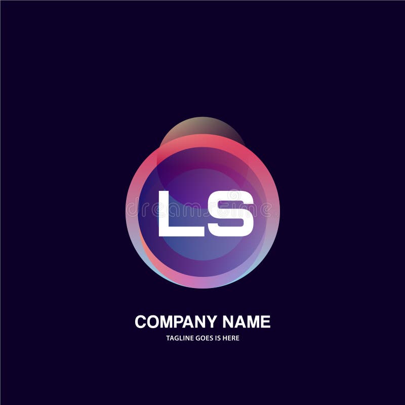 LS Initial Logo with Colorful Circle Template Vector Stock Vector ...