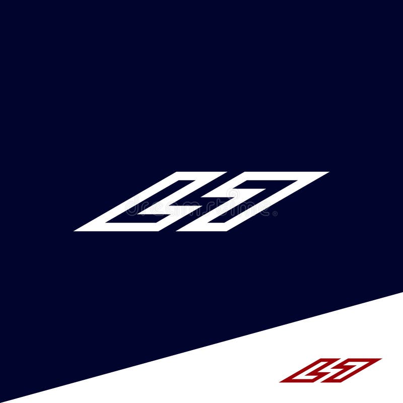 LS7 Initials Logo Design. Negative Space. Stock Vector - Illustration ...