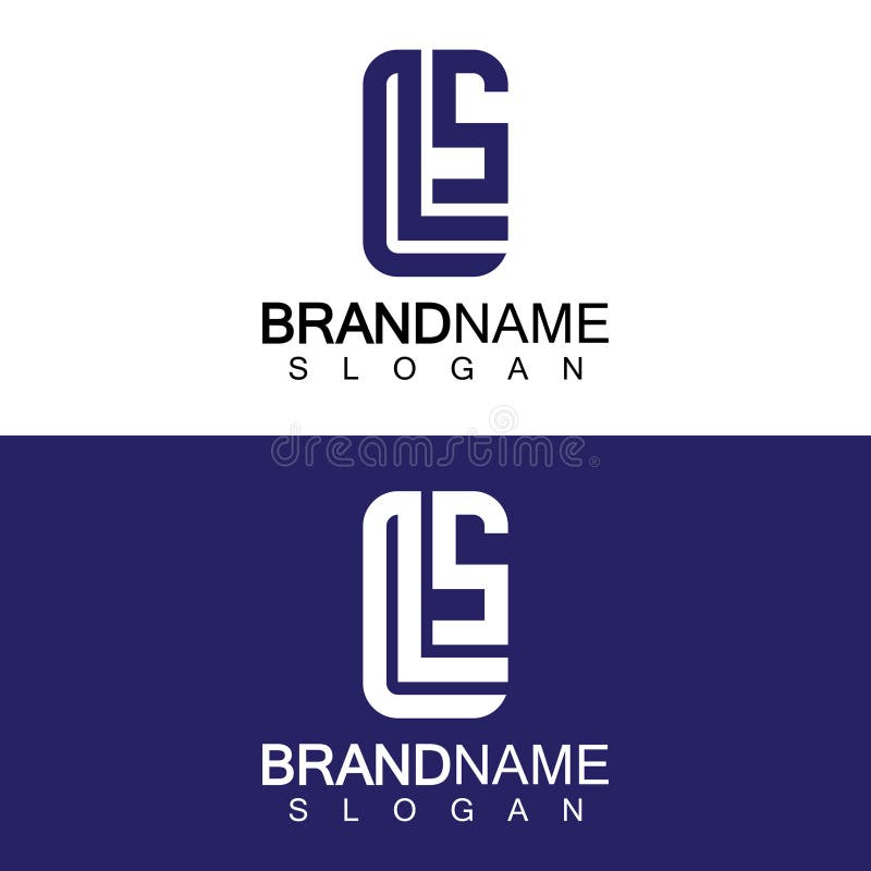 LS Letter Logo Design Template Vector in Square Shape Stock Vector ...