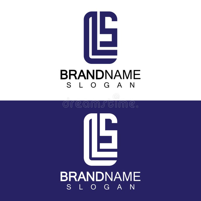 LS Letter Logo Design Template Vector in Square Shape Stock Vector ...