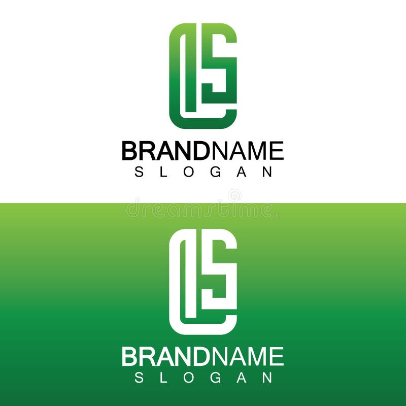 LS Letter Logo Design Template Vector in Square Shape Stock Vector ...