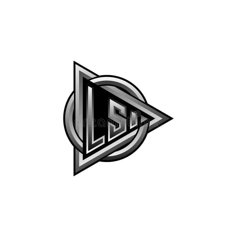 LS Logo Letter Triangle and Circle Rounded Stock Vector - Illustration ...