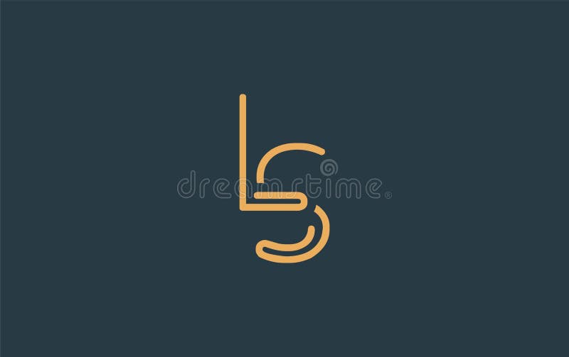LS Minimalistic Line Art Logo Design with Abstract Lettering Stock ...