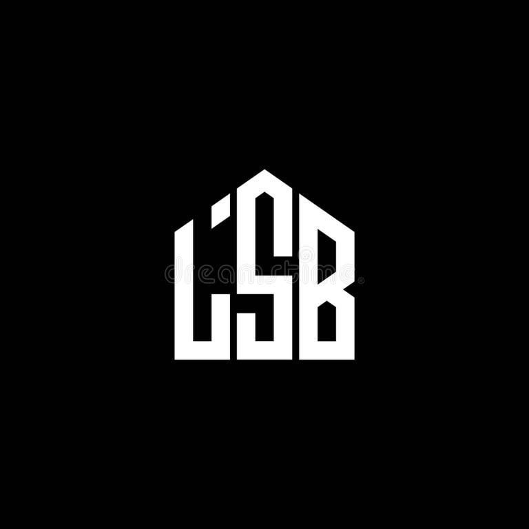 LSB Letter Logo Design on BLACK Background. LSB Creative Initials ...