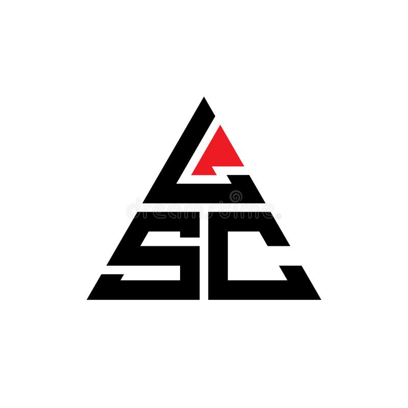 LSC Triangle Letter Logo Design with Triangle Shape. LSC Triangle Logo ...