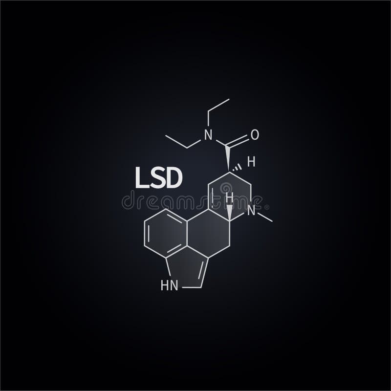 LSD Chemical Formula Icon, Graphic Element. Vector Illustration Stock ...