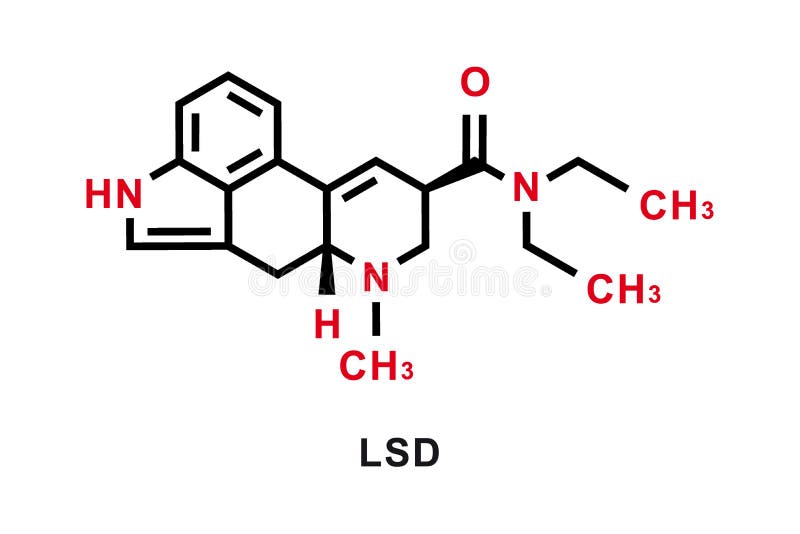 LSD Chemical Formula. LSD Chemical Molecular Structure. Vector ...