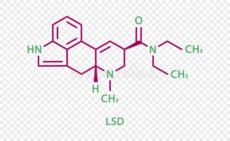 LSD Chemical Formula. LSD Structural Chemical Formula Isolated on ...