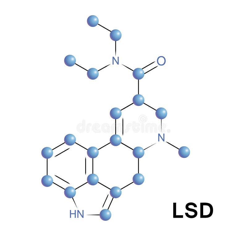 Structureel model van LSD stock illustratie. Illustratie bestaande uit ...
