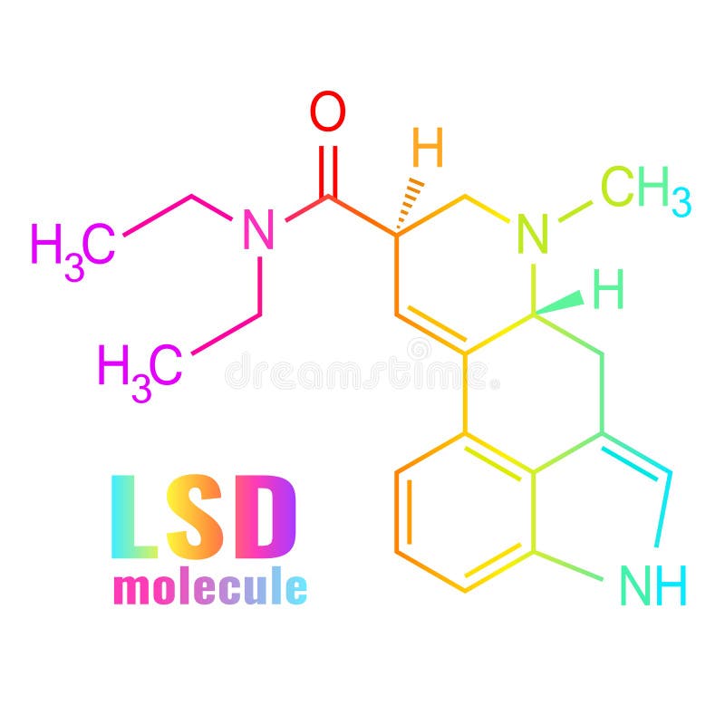Lsd Molecule, Chemical Formula Stock Vector - Illustration of ...